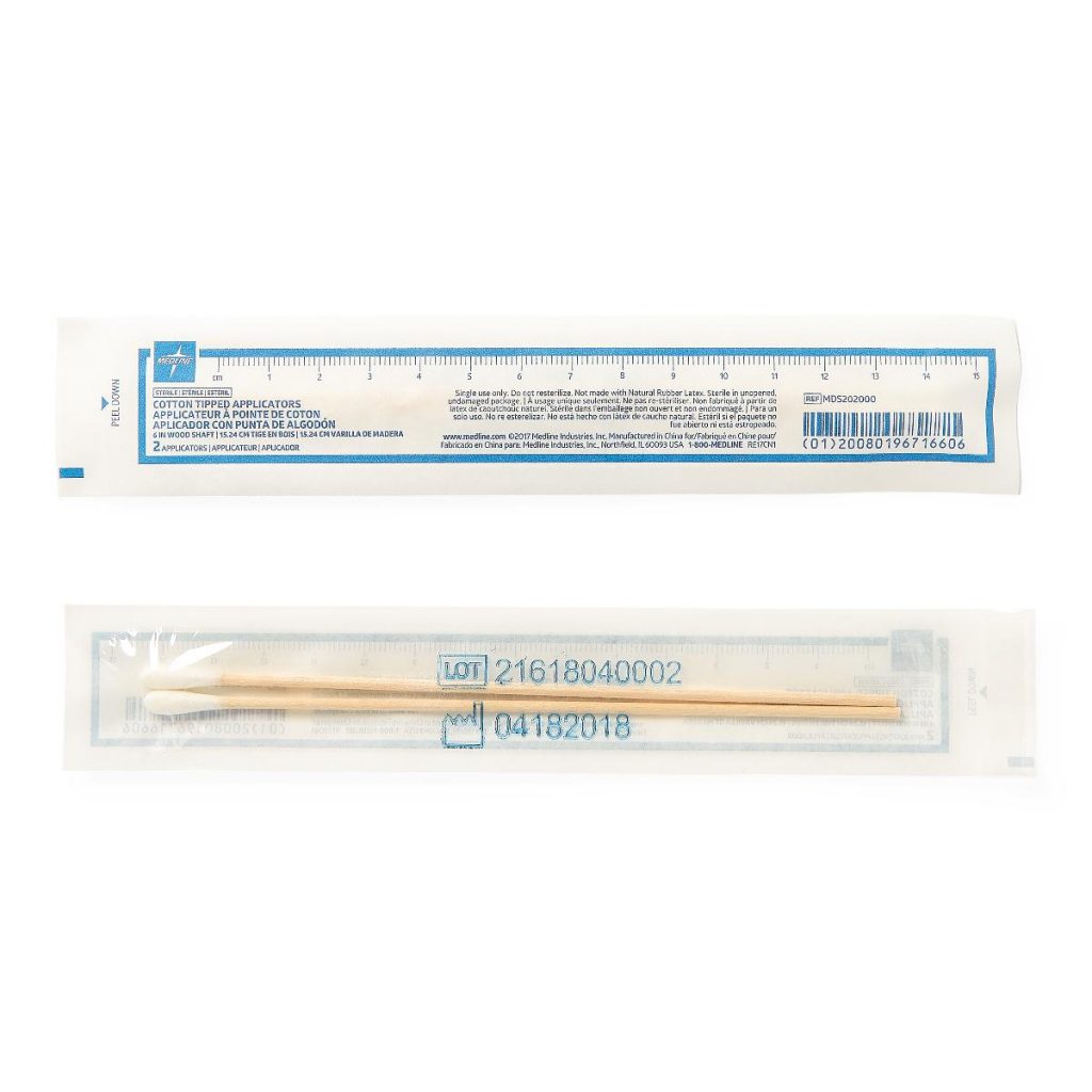 Sterile Cotton-tipped Applicator With Wooden Shaft – 100/bx | D&D ...